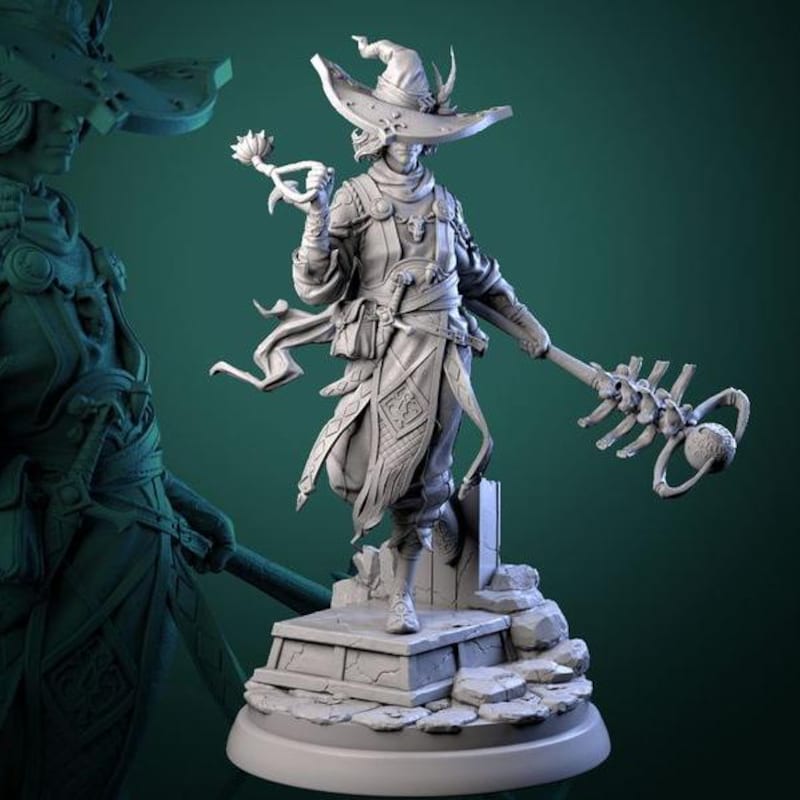 Wild Mage Miniature - Etsy