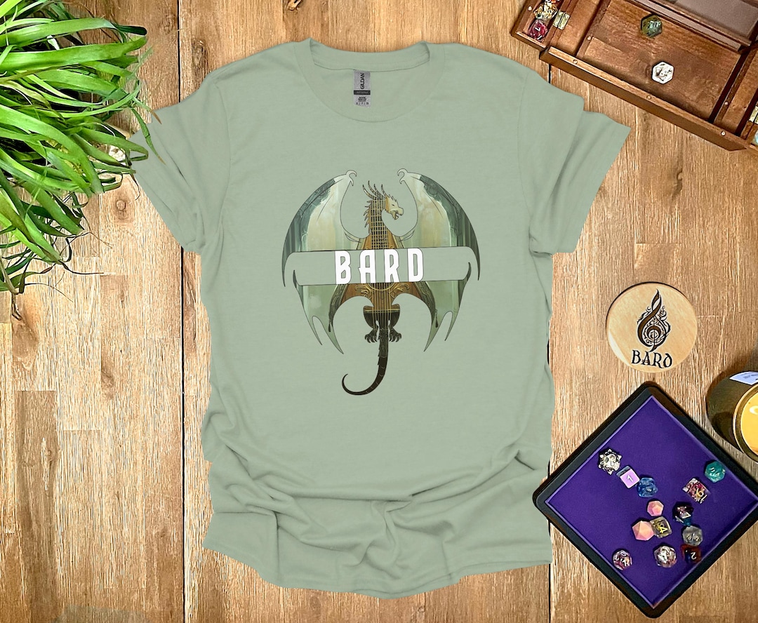 Bard Dragon Silhouette Tshirt - Dnd Shirt - Dungeons and Dragons Tee ...