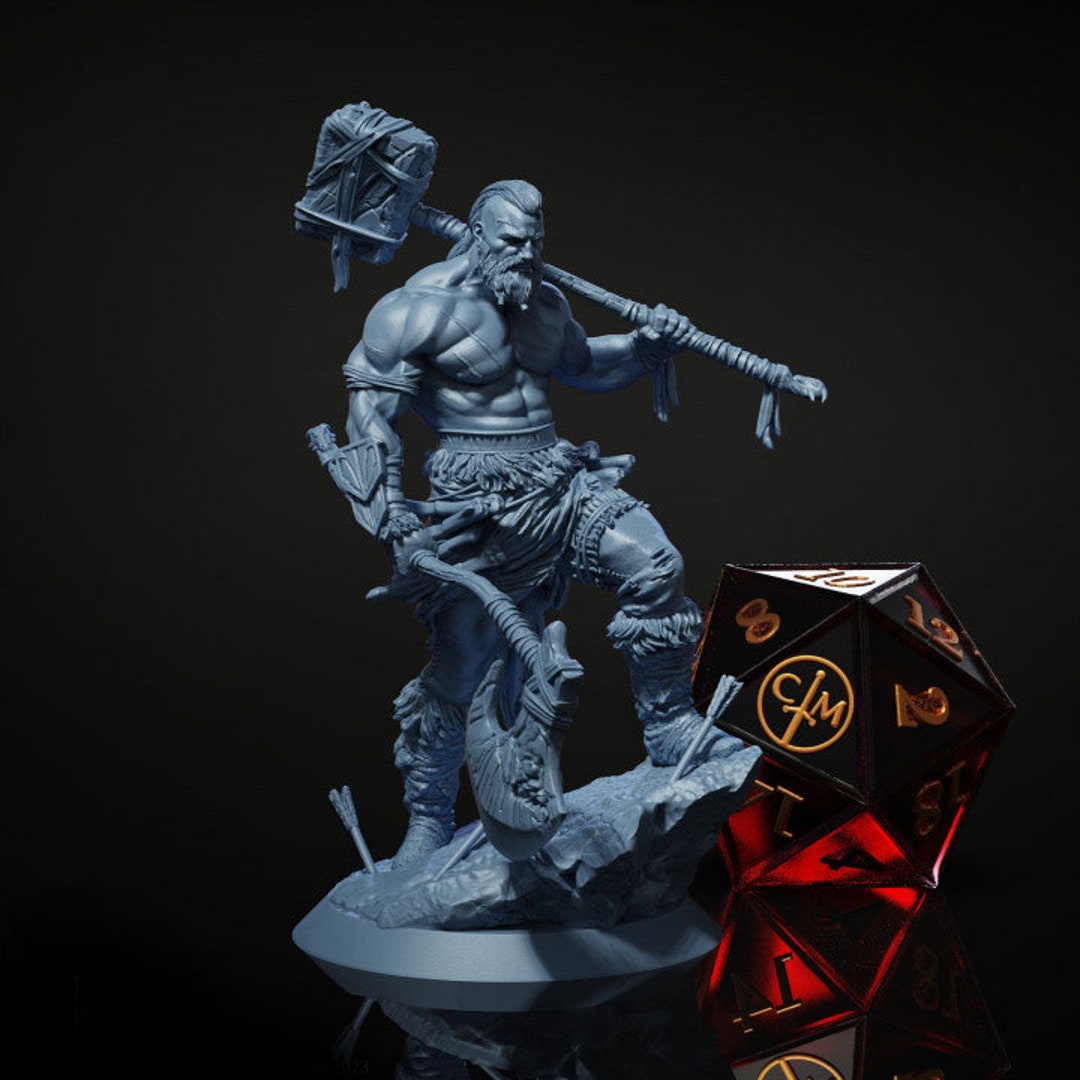 Barbarian Viking // Brute Fighter // Nordic Warrior // Dnd Mini - Etsy