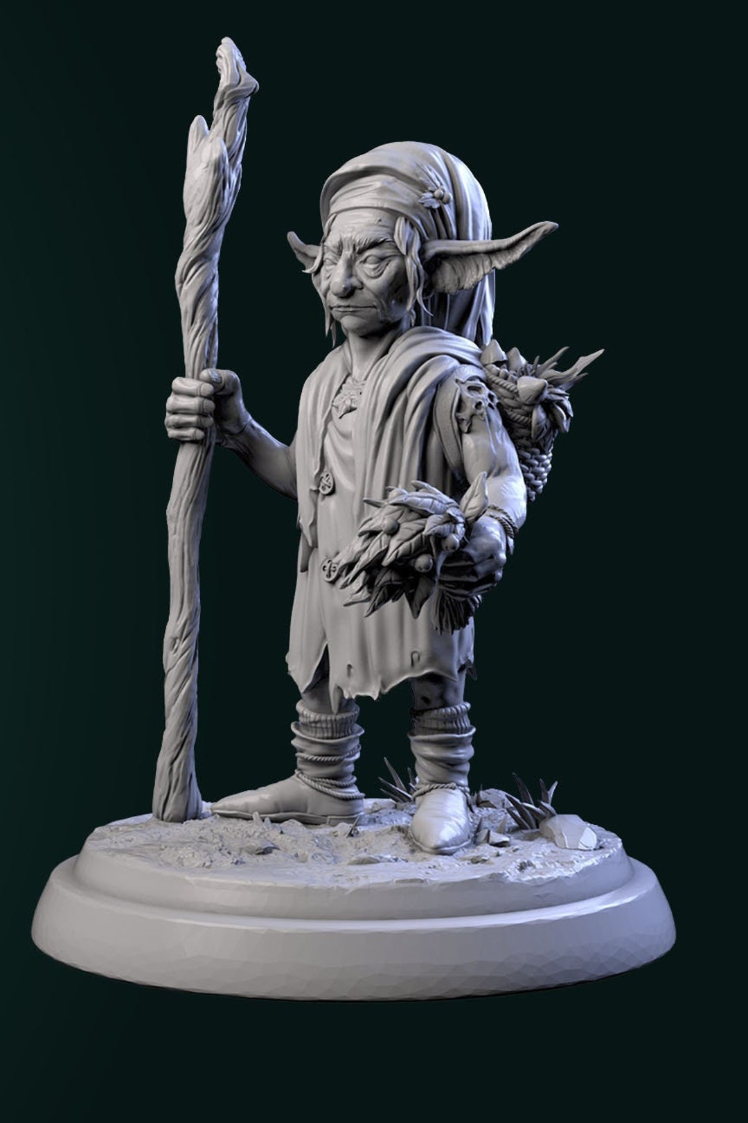 Elven Servants // Gnome Druid // Town Peasants // Dnd Mini - Etsy