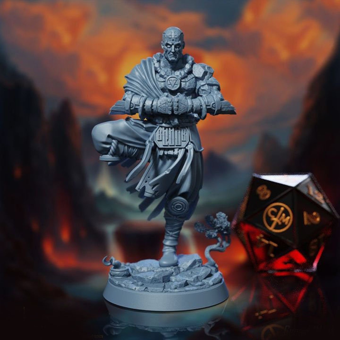 Earth Genasi Monk // Stone Temple Warrior // Goliath Brawler // Dnd ...