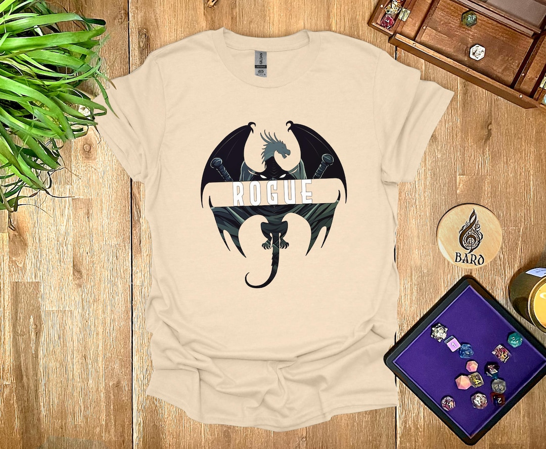 Rogue Dragon Silhouette Tshirt - Dnd Shirt - Dungeons and Dragons Tee ...