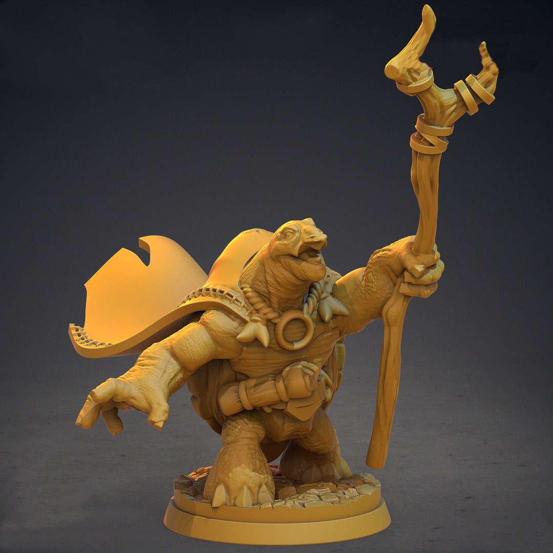 Tortle Druid Turtlefolk Sorcerer Wizard Mini - Etsy