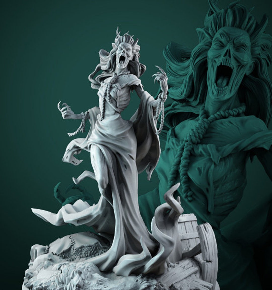Wailing Banshee // Tormented Soul // Angry Ghost // Dnd Mini - Etsy