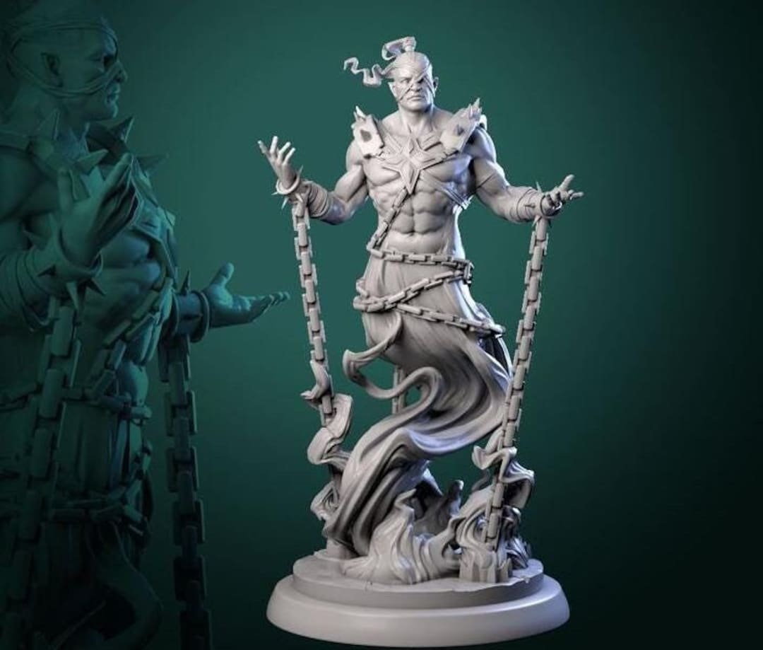 Trapped Djinn Set // Chained Genie // Imprisoned Elemental // Dnd Mini ...