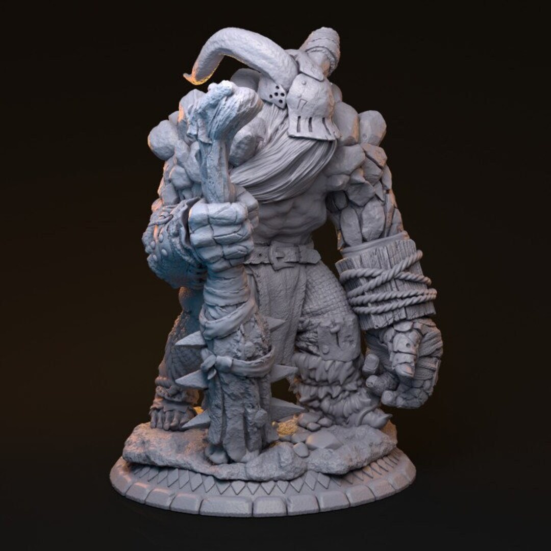 Stone Giant // Bearded Golem // Earth Behemoth // Dnd Mini - Etsy