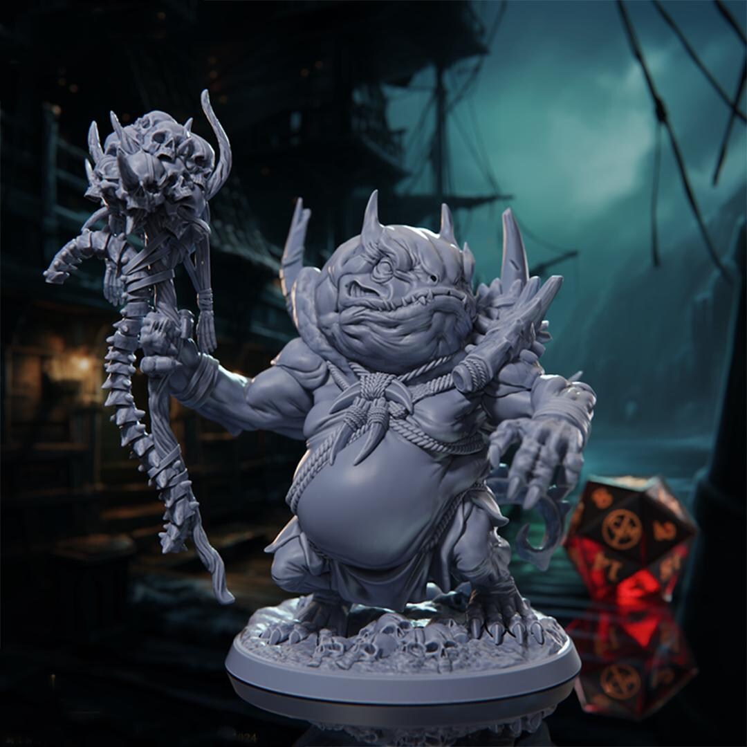 Dnd Green Slaad Mini - Frog Man Mini - Slaadi Miniature - Tribal Toad ...