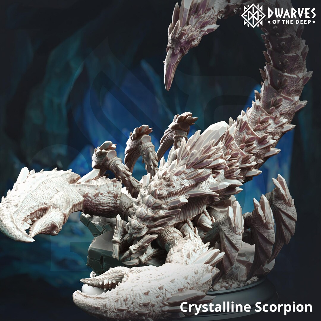 Crystal Scorpion // Underdark Monster // Cave Beast // Elemental Insect ...