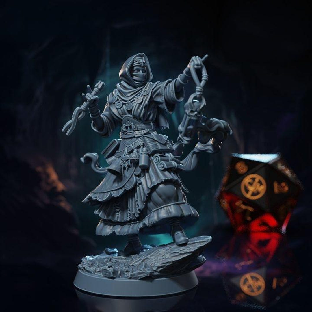 Female Death Cleric // Necromancer Priest // Demon Caller // Dnd Mini ...