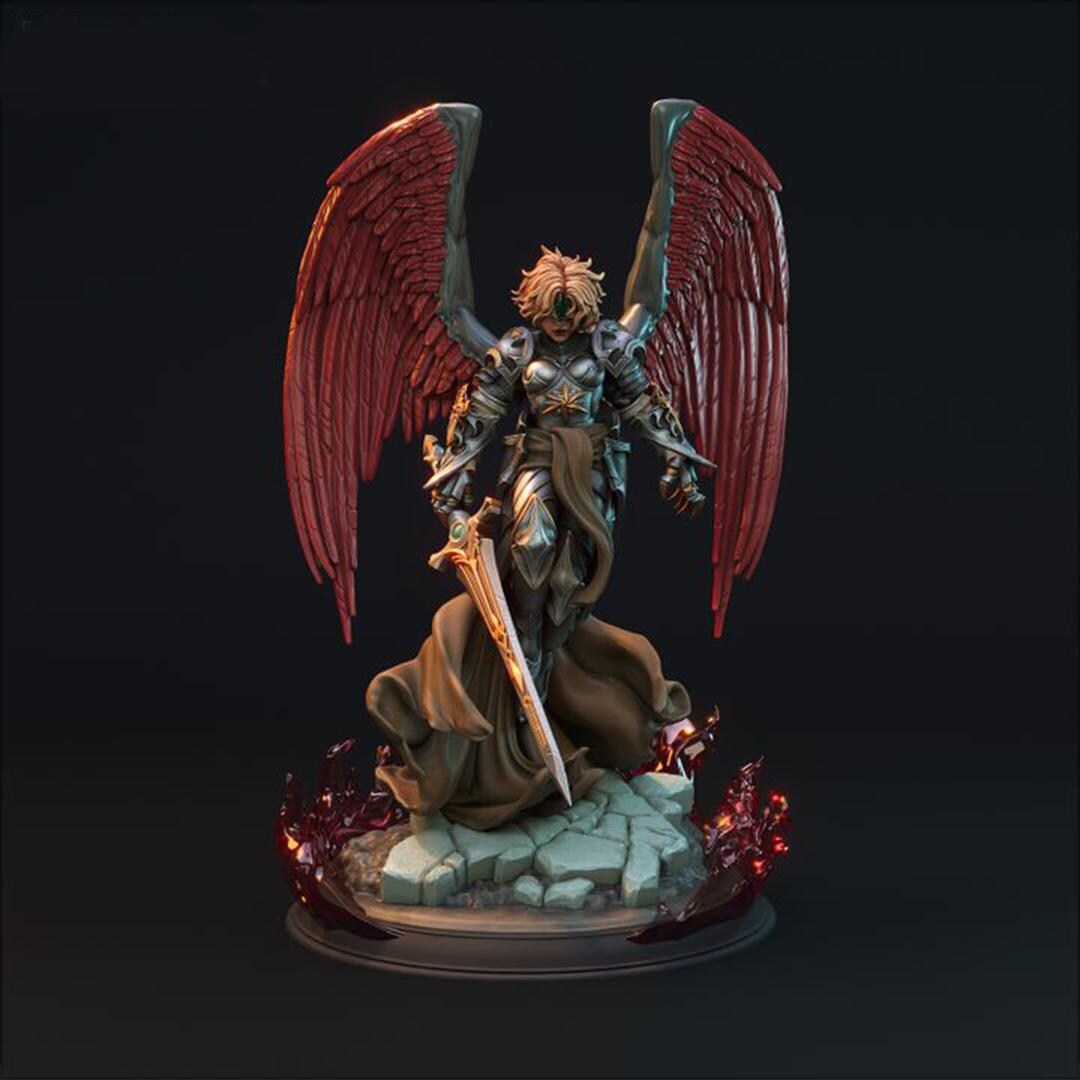 Dnd Aasimar Paladin Mini - Protection Deva - Battle Angel - Aasimar ...
