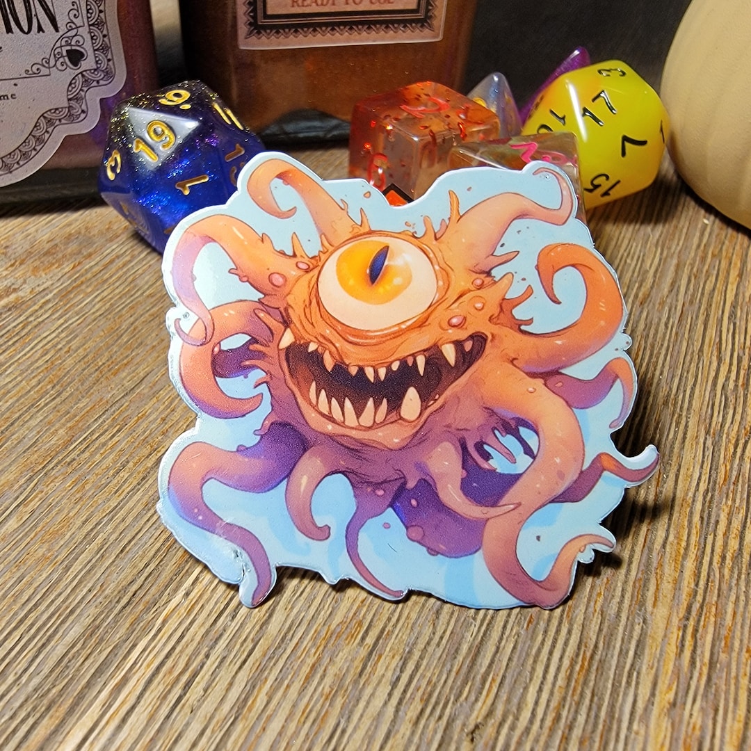 Cute Baby Beholder Dnd Monster Fantasy Sticker for Roleplaying Games ...