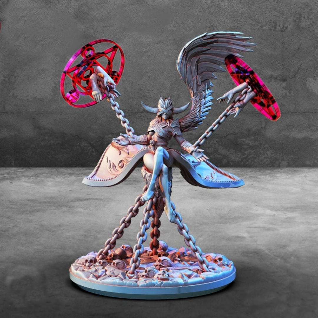 Chained Demon Queen // Soul Patron // Mother of Chains // Dnd Mini - Etsy