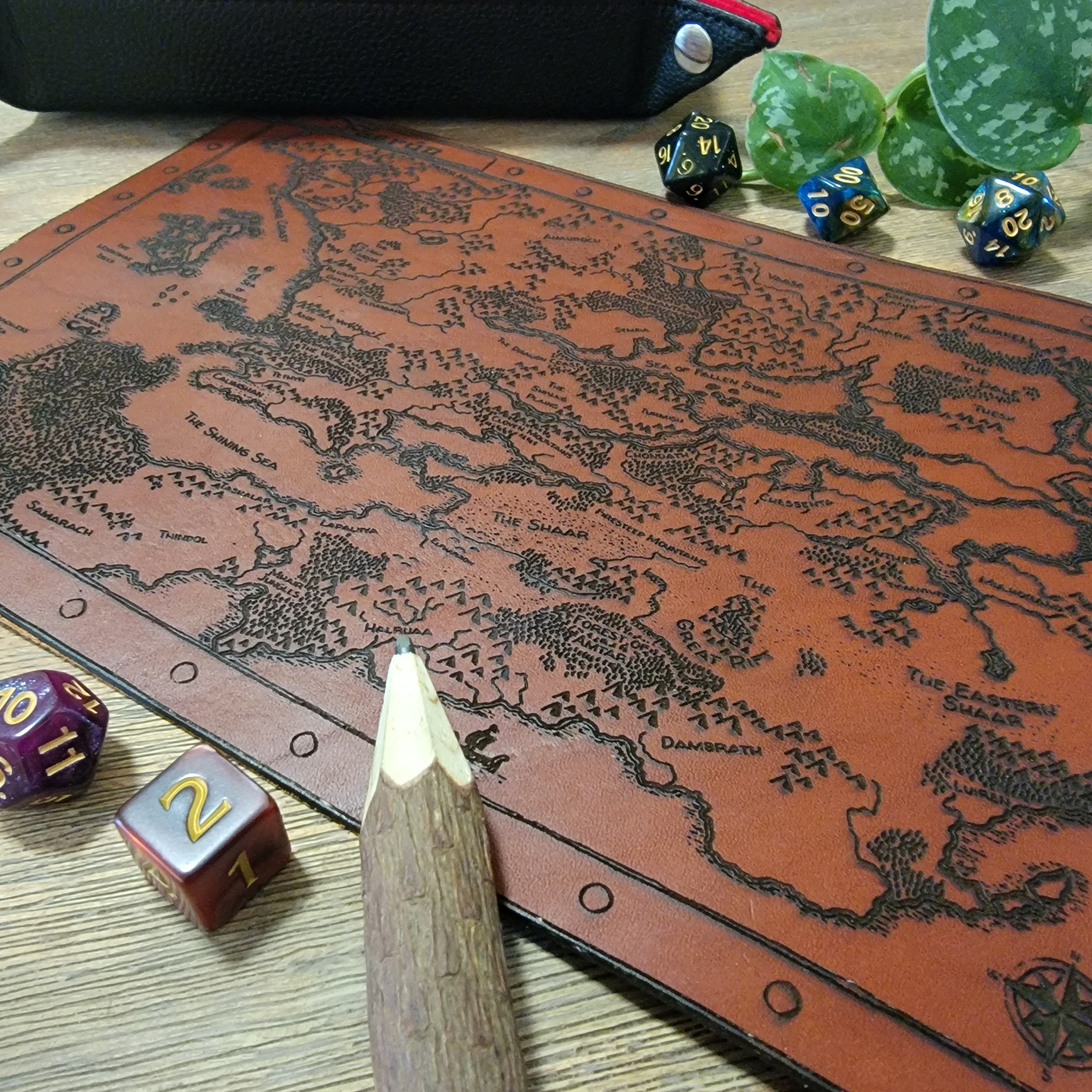 Dungeons and Dragons Leather Map of Faerun - Etsy