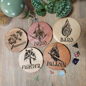 Personalized Dnd Class Coaster - Dnd Gift - Custom Coaster for Dnd ...
