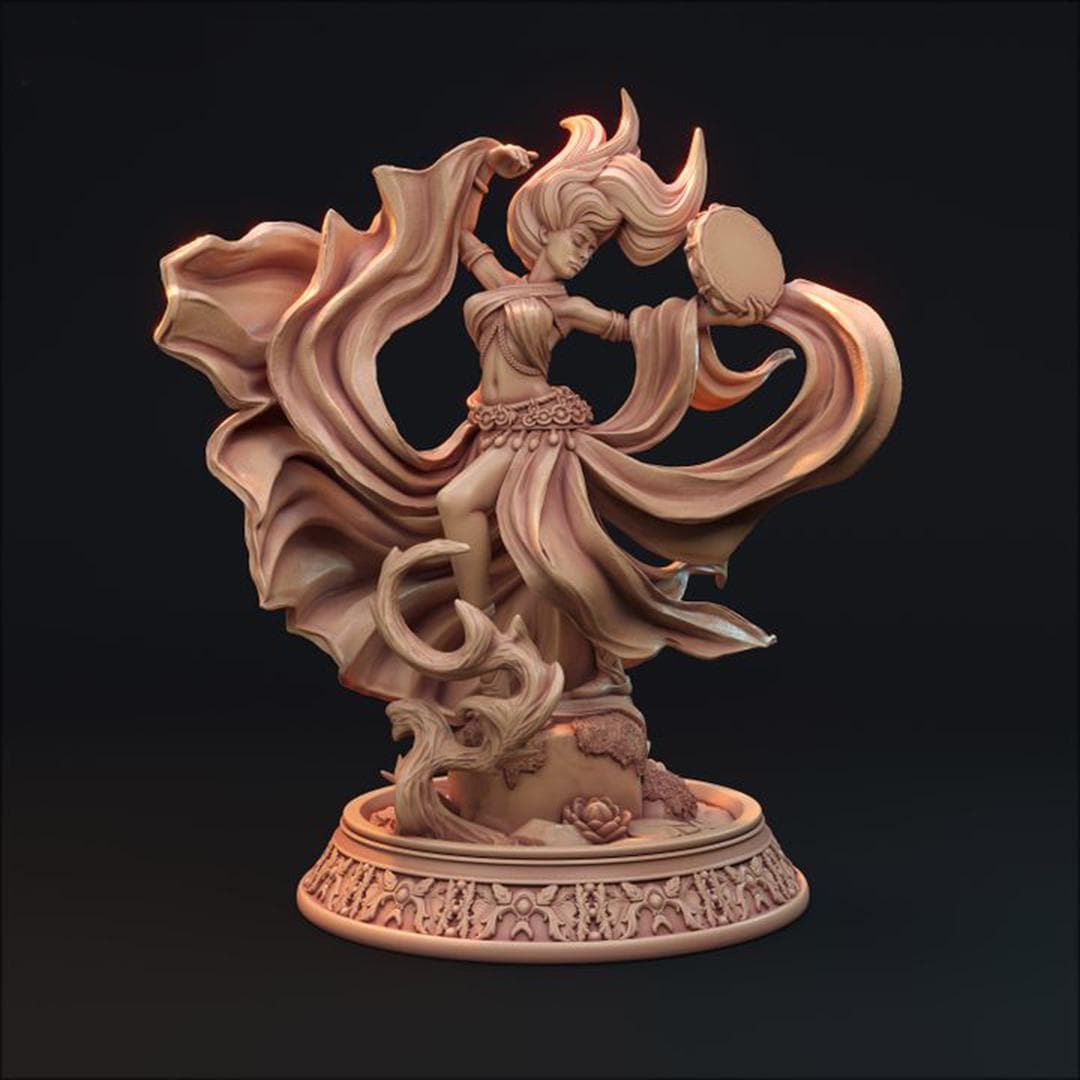 Dnd Dancing Bard Mini - Beautiful Dancer - Air Wizard- Tambourine Bard ...
