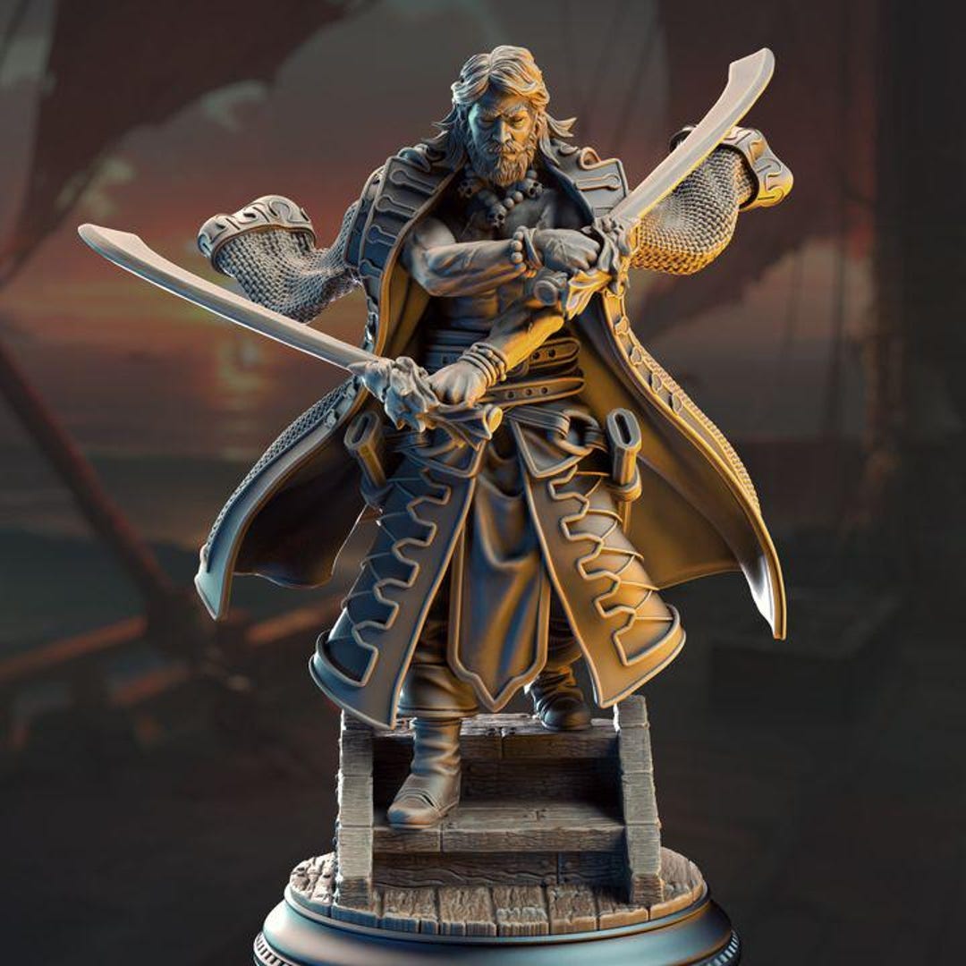 Dnd Hexlock Pirate Mini - Eldritch Ocean Caller - Warlock of the Sea ...
