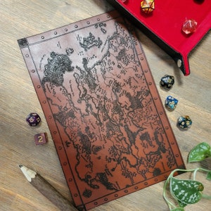 Dungeons and Dragons Leather Map of Faerun - Etsy