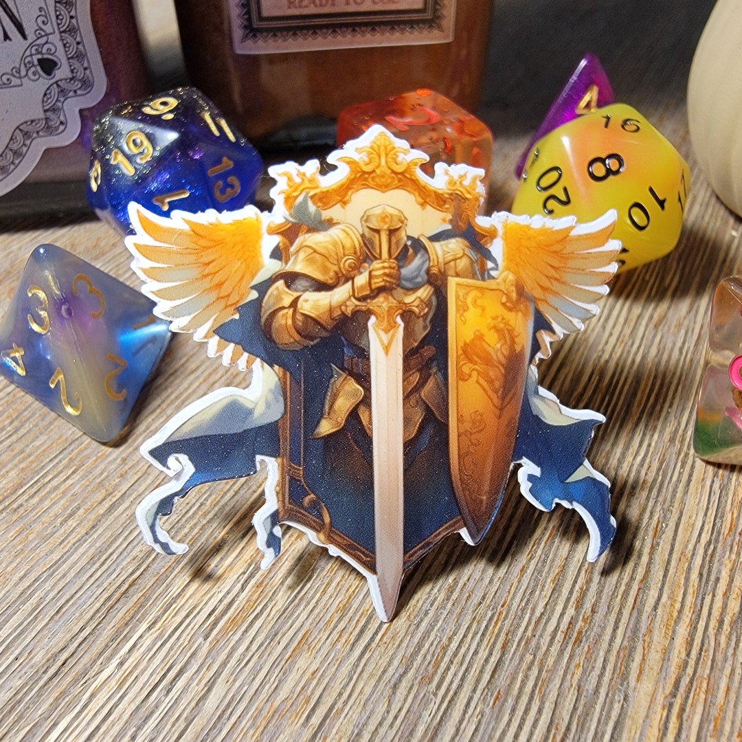 Paladin Crest Shield Dnd Fantasy Sticker for Roleplaying Games and ...