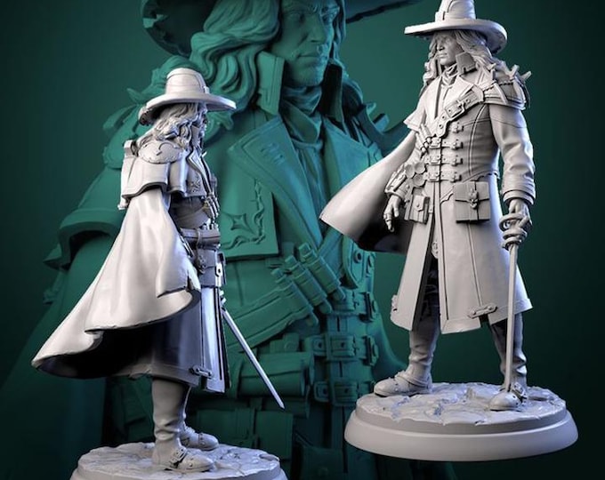 Vampire Hunter Daywalker Monster Slayer Dnd Mini Miniatures - Etsy