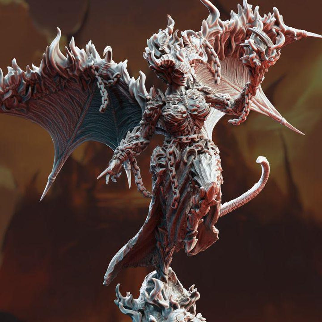 Abyss Mother - Tiefling Demon Queen - Flaming Succubus - Nine Hells ...