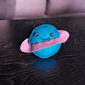 Set of 3 Felt Plushies; Space Themed; Star Moon and Planet Stuffed Toys ...