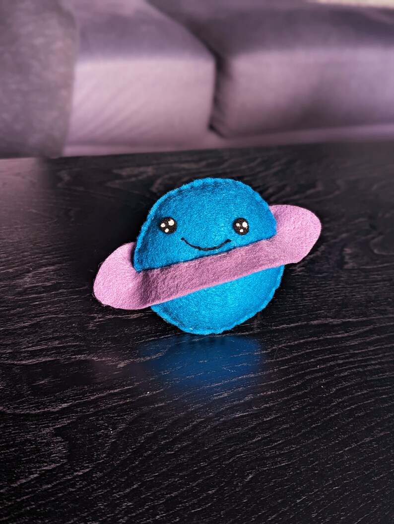 Set of 3 Felt Plushies; Space Themed; Star Moon and Planet Stuffed Toys ...