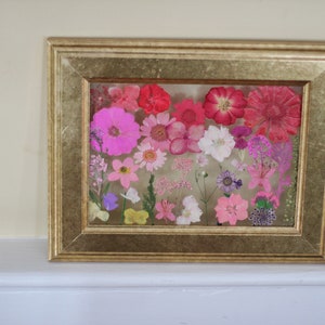 Pressed Dried Flowers Leaves Art Collage Frame Preserved Dried - Etsy