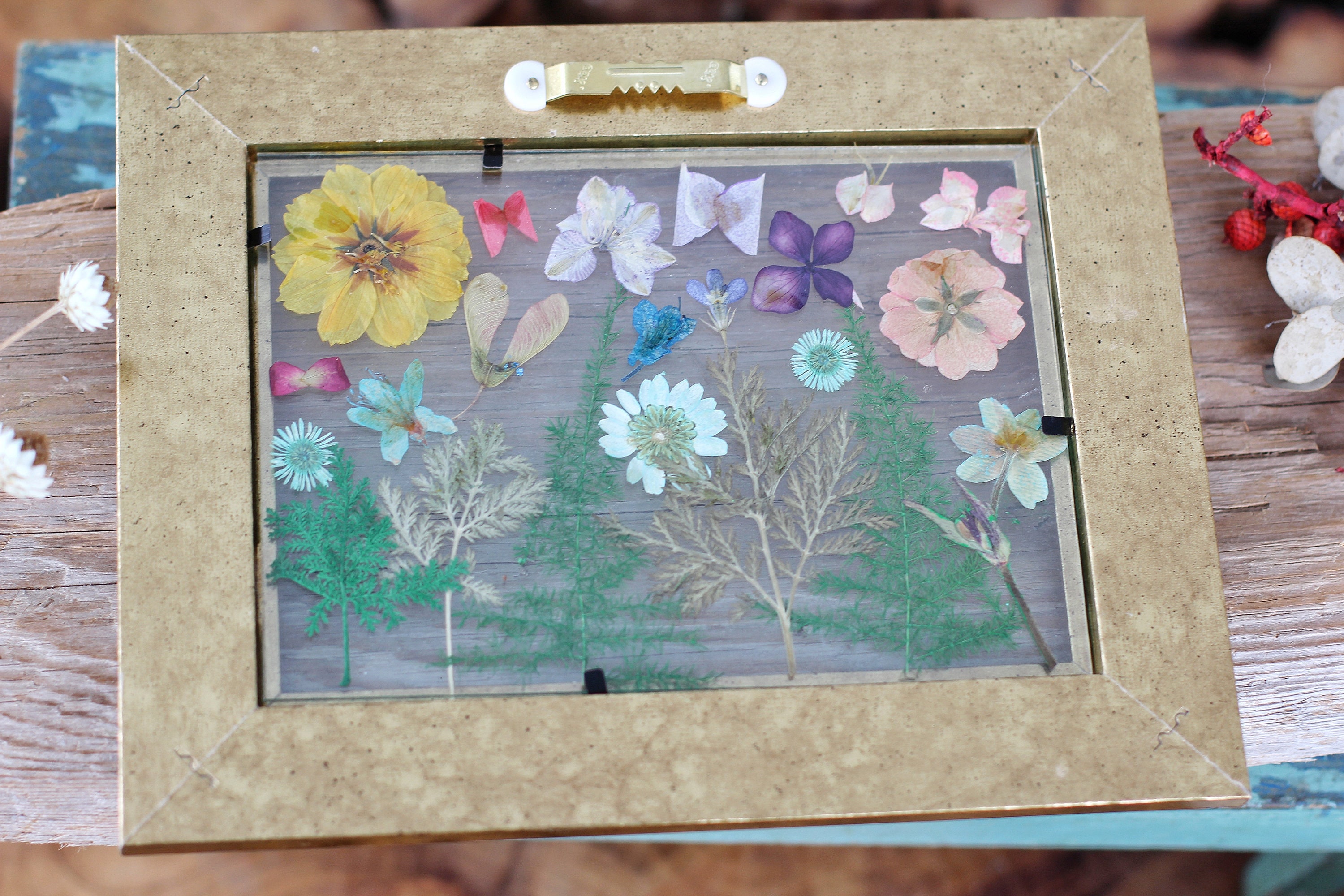 Pressed Dried Flowers Leaves Art Collages Frame Preserved - Etsy