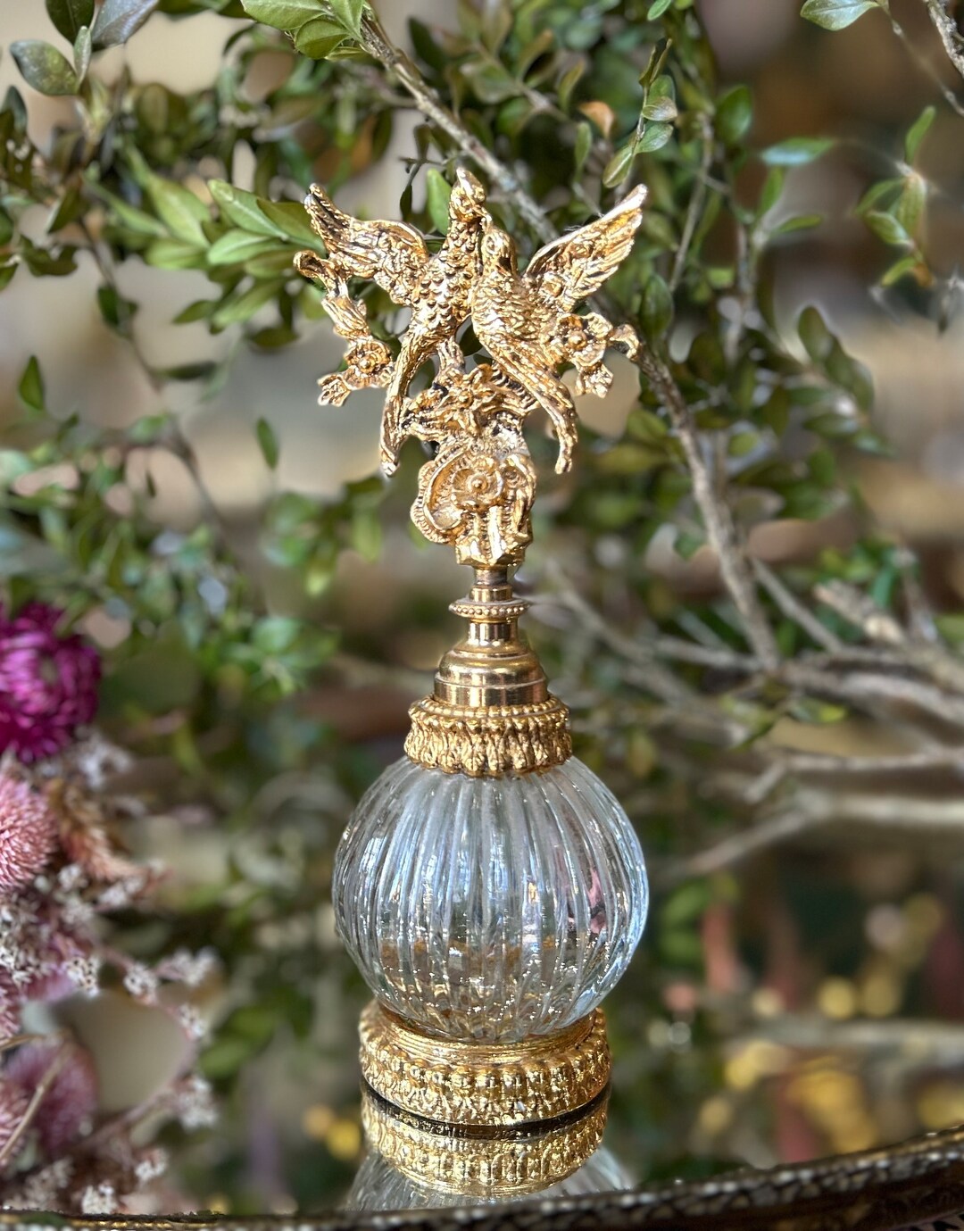 Antique Perfume Bottle Birds of Paradise Stylebuilt Vintage Cameo ...