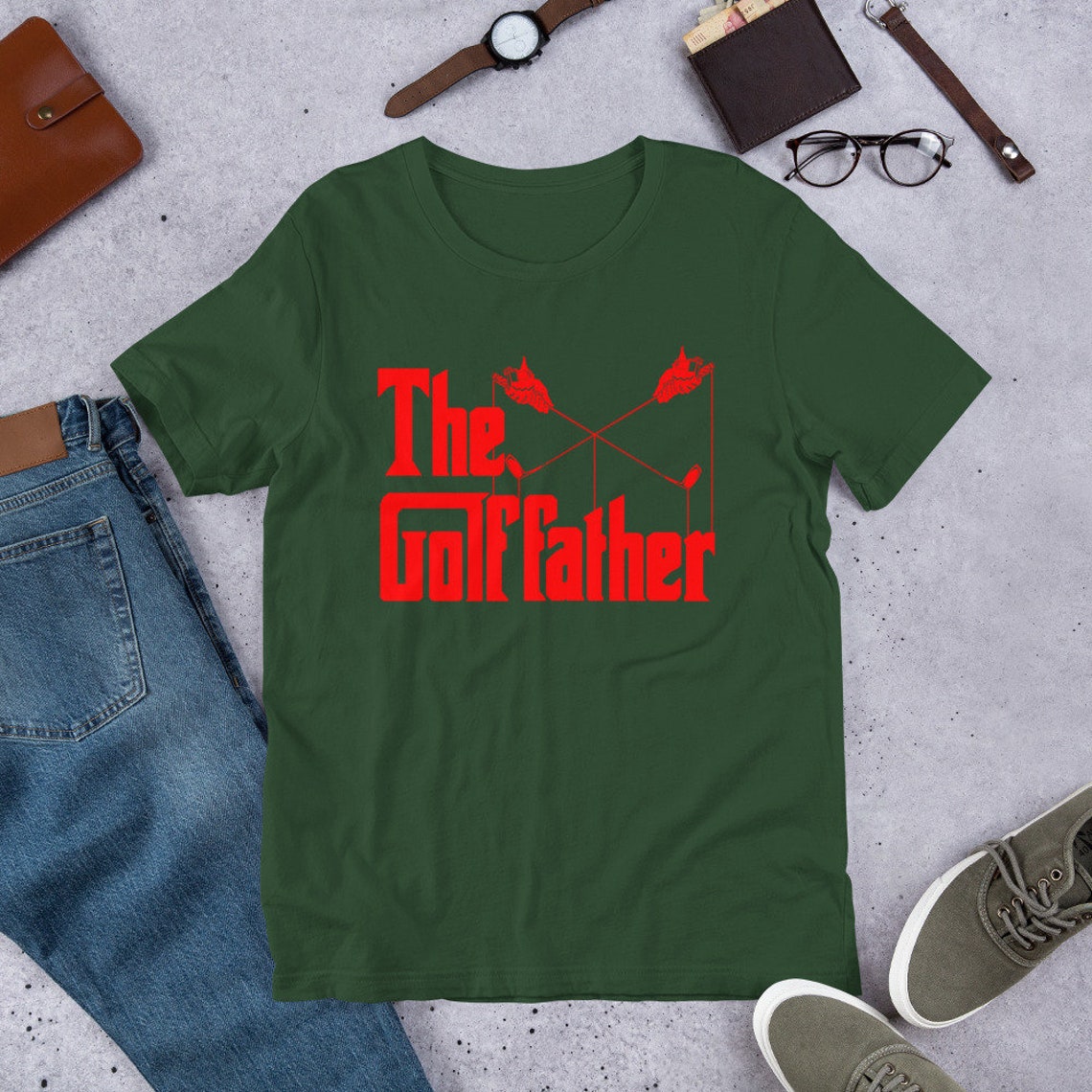 The Golf Father Funny Golfer Tshirt golf Shirt Golfing - Etsy