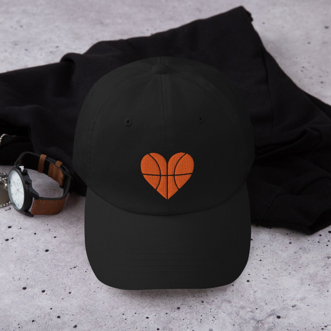 Basketball Heart Embroidered Cap Funny Dad Hut Gift for Basketball ...