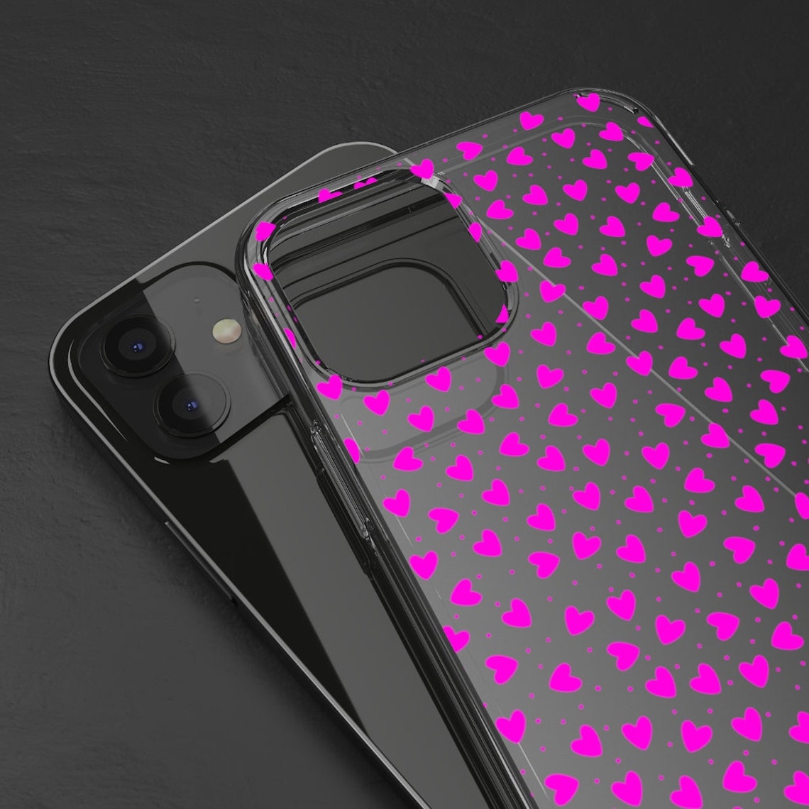 Hearts Clear Case Iphone 12 Case Iphone 12 Pro Max Case - Etsy