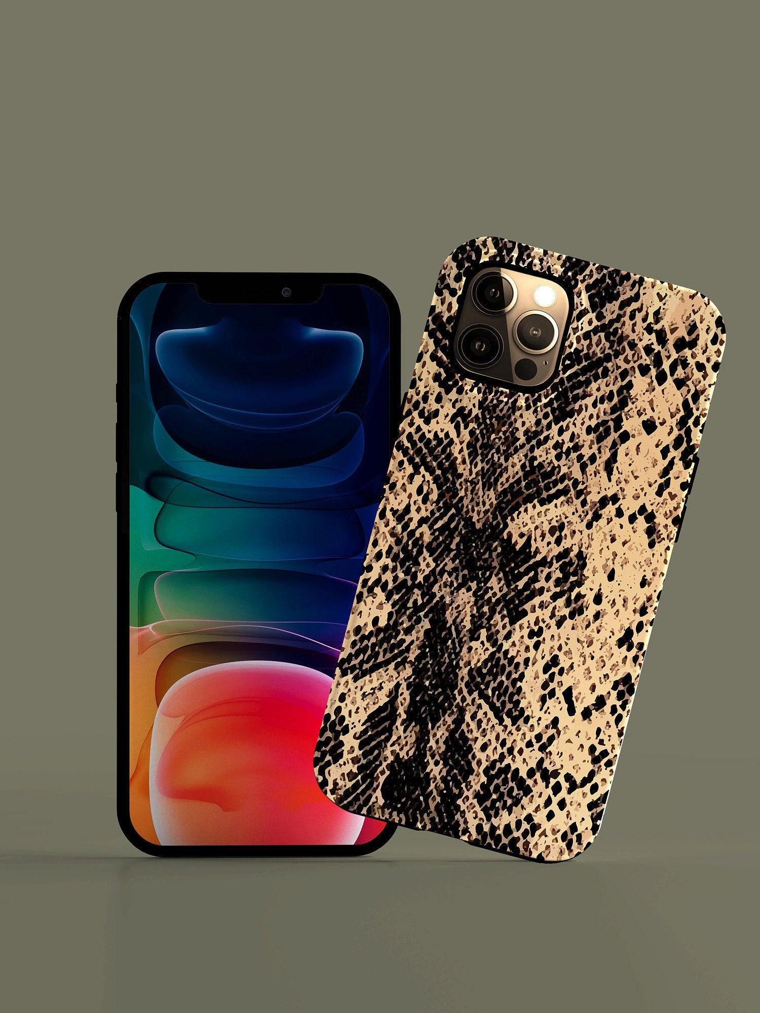 Snake Skin Tough Cases Iphone 12 Case Pro Max Mini | Etsy