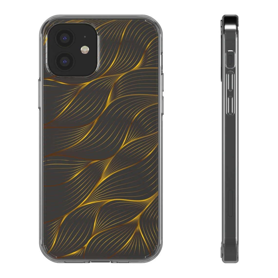 Gold Ornament Leaf Clear Case Iphone 12 Case Iphone 12 Pro - Etsy