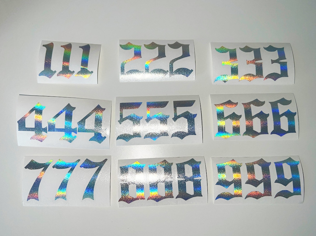 Angel Number Vinyl Decal Sticker for Water Bottles, Car Window, Car ...