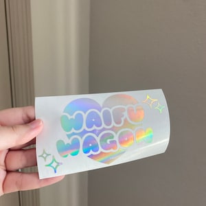 Waifu Wagon Heart Anime Vinyl Decal Bumper Sticker for Car Window - Etsy