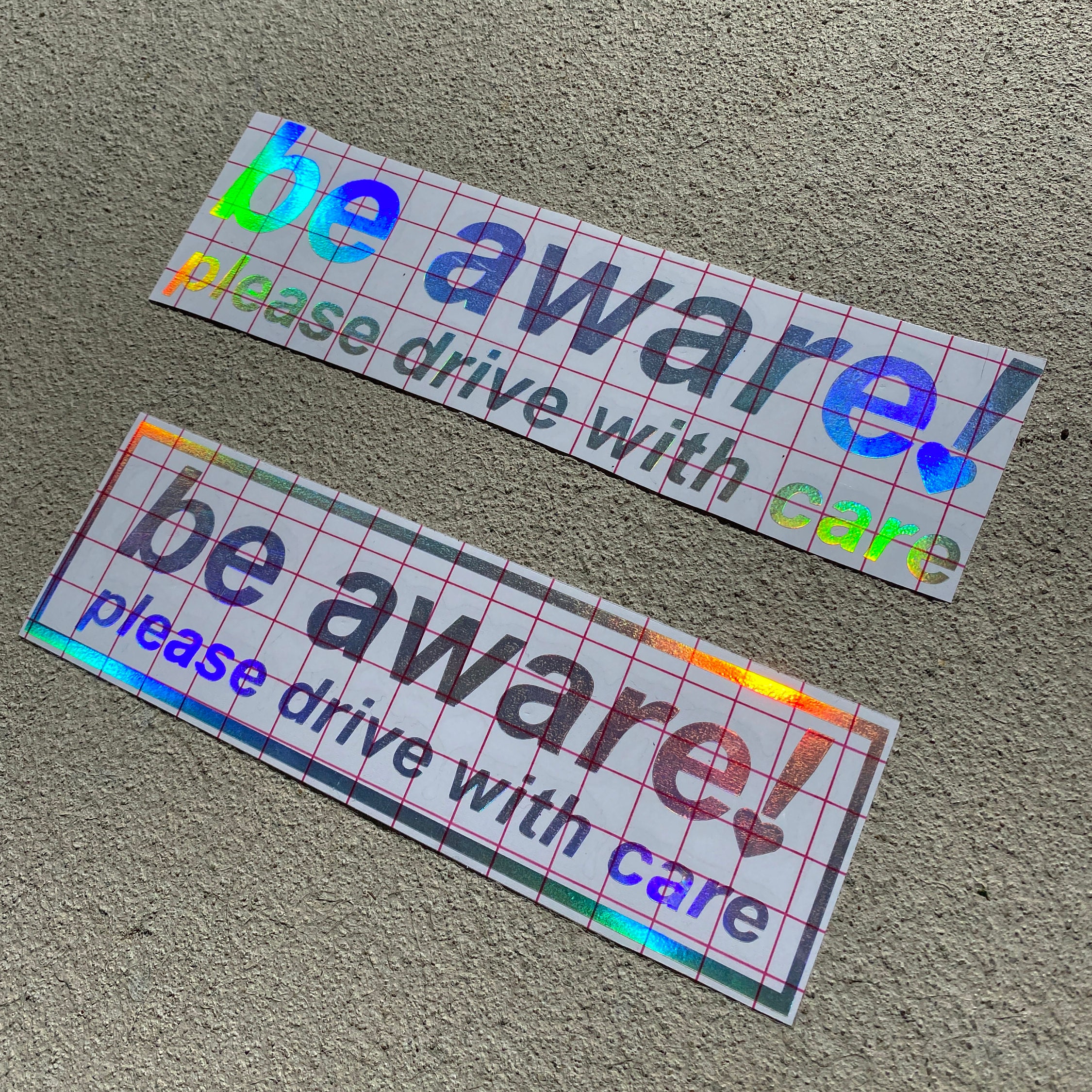 Be Aware Drive With Care Vinyl Decal Bumper Sticker for Car Window - Etsy