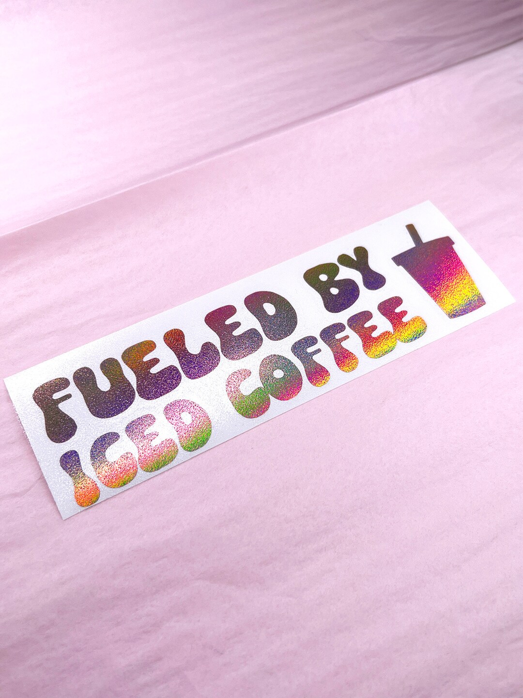 Fueled by Iced Coffee Vinyl Decal Bumper Sticker for Car Window - Etsy