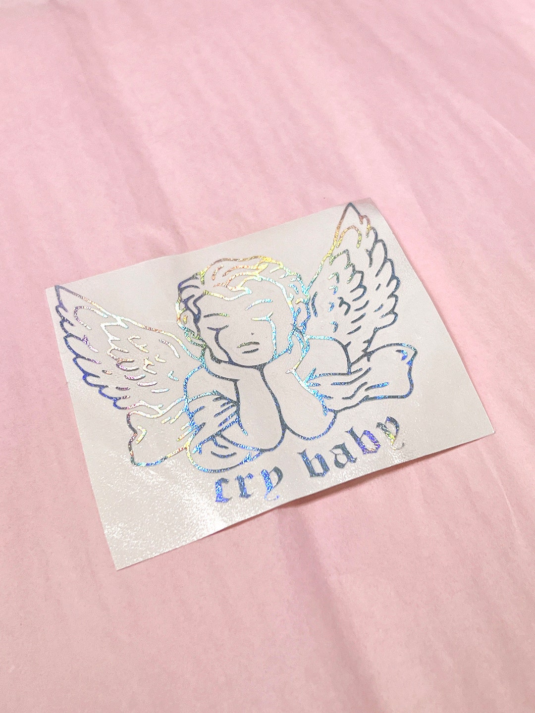 Cry Baby Cherub Angel Vinyl Decal Bumper Sticker for Car Window - Etsy