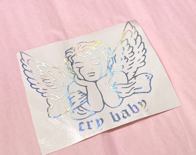 Cry Baby Cherub Angel Vinyl Decal Bumper Sticker for Car Window - Etsy
