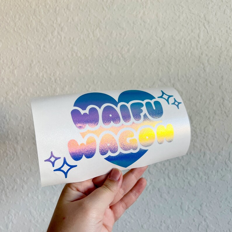 Waifu Wagon Heart Anime Vinyl Decal Bumper Sticker for Car - Etsy