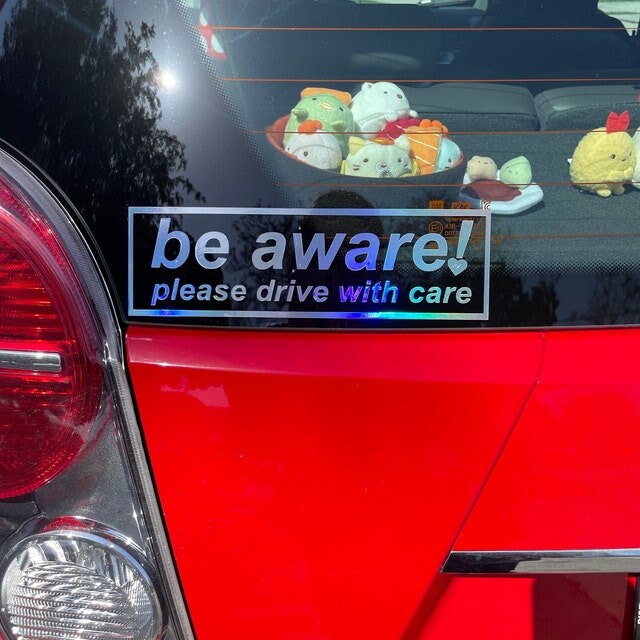 Be Aware Drive With Care Vinyl Decal Bumper Sticker for Car Window - Etsy
