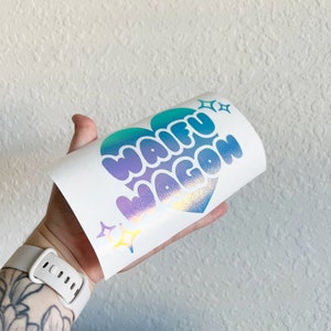 Waifu Wagon Heart Anime Vinyl Decal Bumper Sticker for Car Window - Etsy