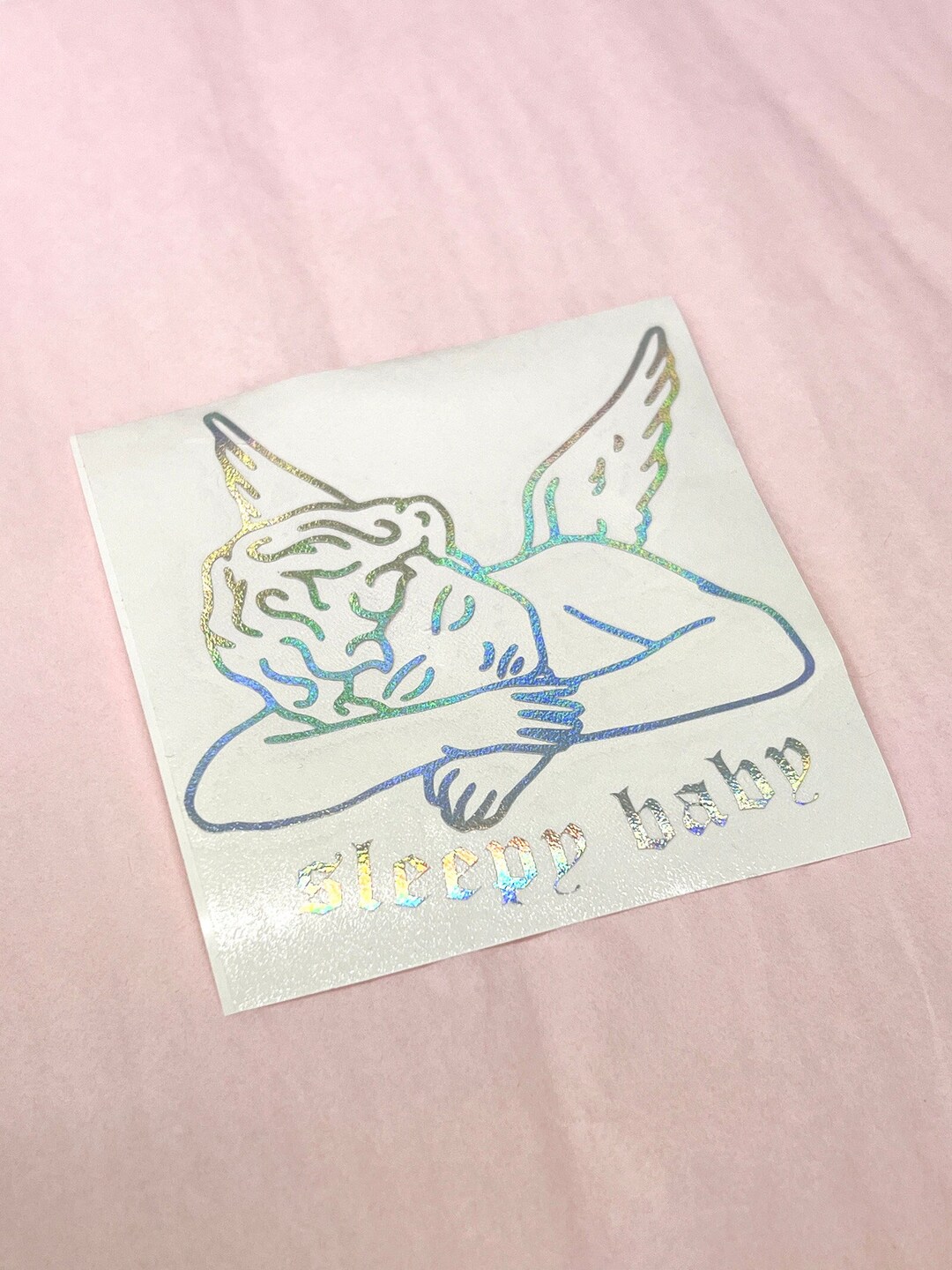 Sleepy Baby Cherub Angel Vinyl Decal Bumper Sticker for Car Window - Etsy
