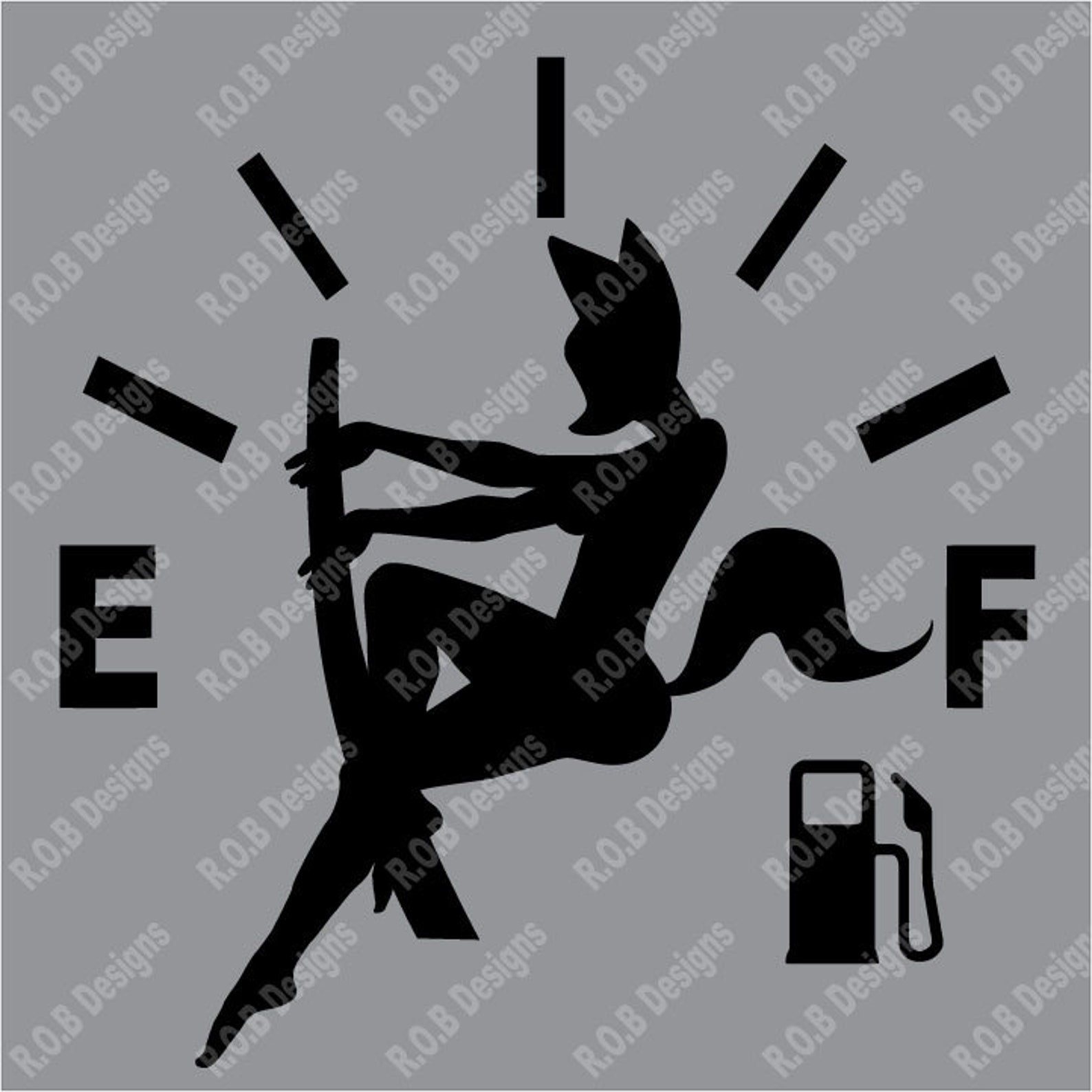 Low-empty Gas /sexy Fox/car Decal/ Low Fuel Gauge/ Low Gas - Etsy