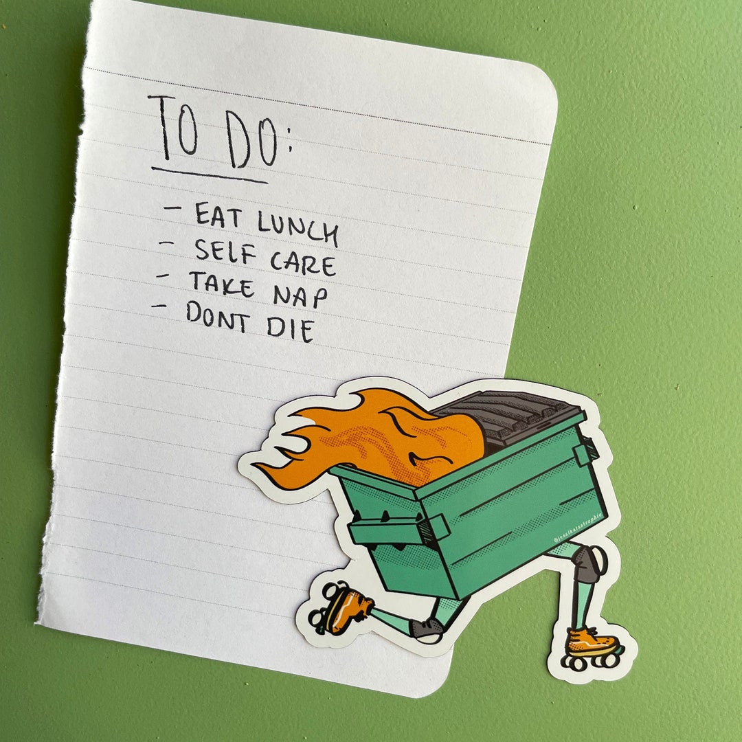 Dumpster Fire on Wheels Fridge Magnet - Etsy
