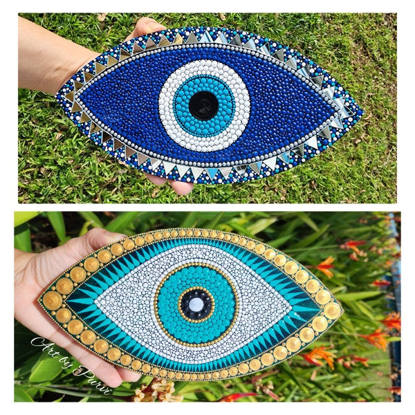 Mandala Evil Eye Art - Etsy