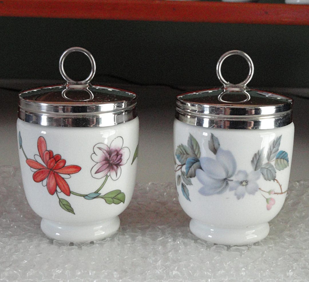 Vintage Royal Worcester Egg Coddler Astley June Garland Pattern Fine ...