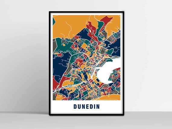 DUNEDIN City Map DUNEDIN Map Print DUNEDIN Map Download Map | Etsy