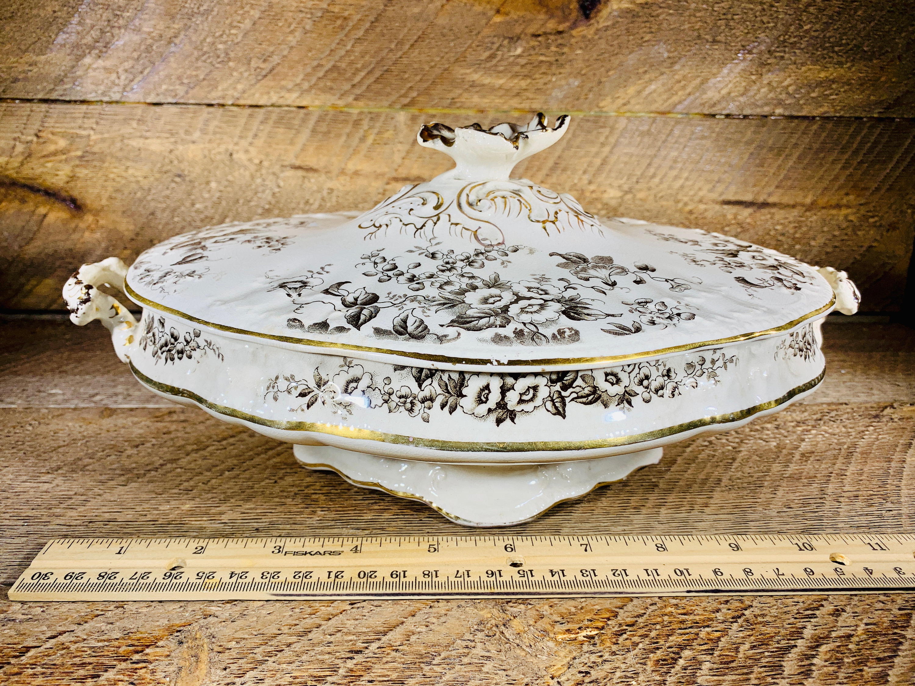 Thomas Rathbone & Co. Pottery Antique Victorian Tureen Convolvulus ...